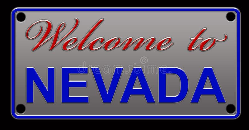 Nevada License Plate Illustration Stock Illustrationer - Illustration ...