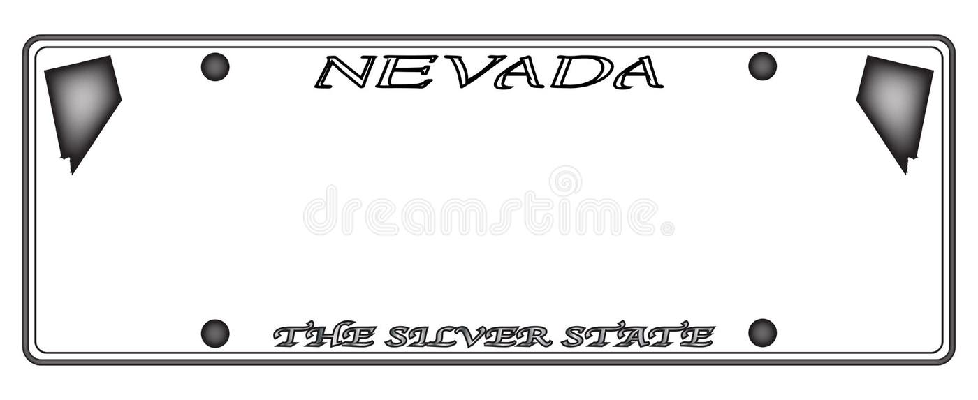 Nevada License Plate Stock Illustrations – 35 Nevada License Plate ...