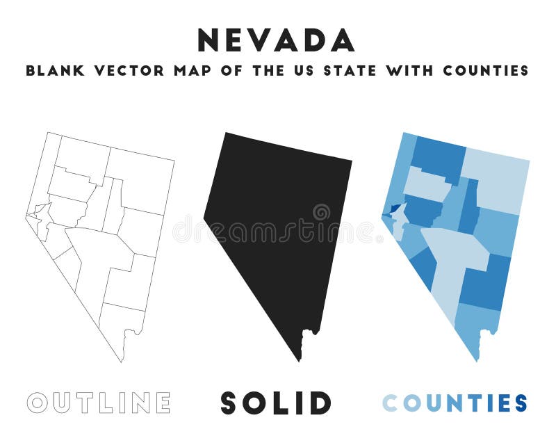 Nevada map. stock vector. Illustration of graphic, chart - 264119700