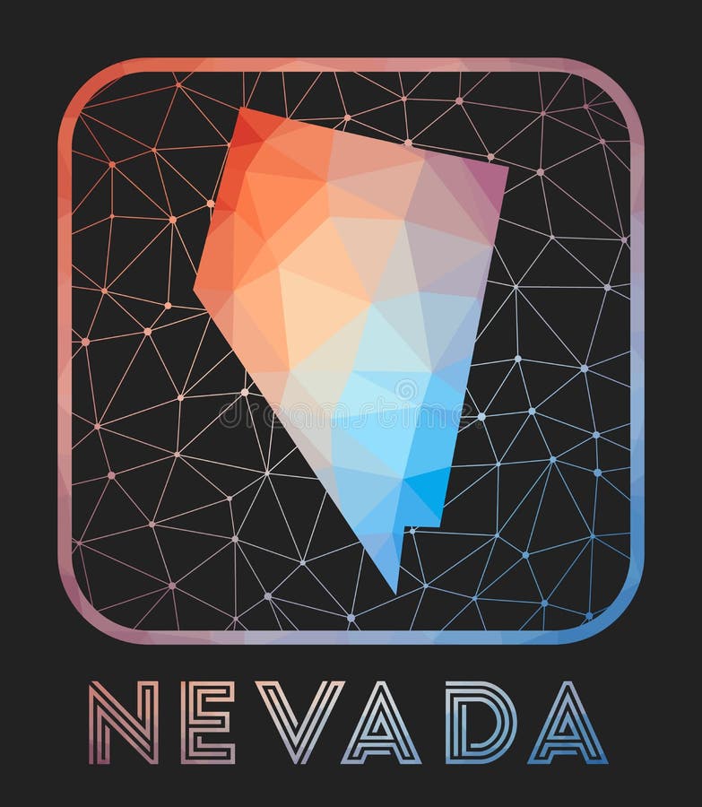 Nevada map design. stock vector. Illustration of diamond - 174916982