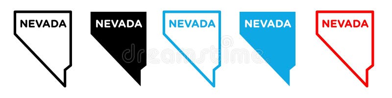 Nevada Map Icon Logo Set Vector Stock Vector - Illustration of design ...
