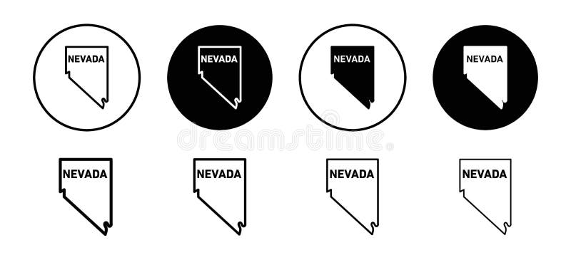 Nevada Map Icon Vector Set Collection for Web Stock Vector ...