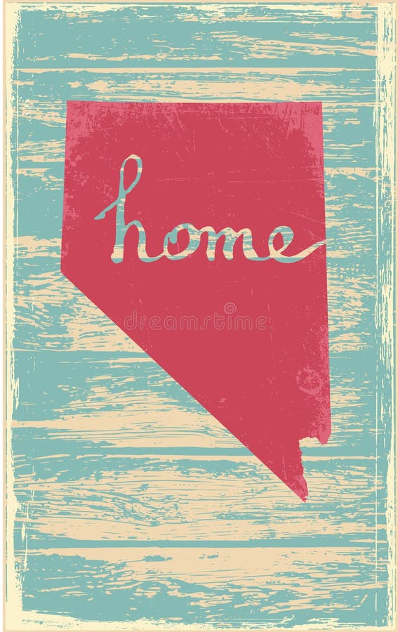 Nevada Nostalgic Rustic Vintage State Vector Sign Stock Vector ...