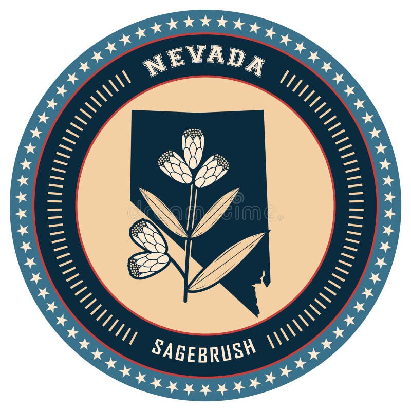 Nevada State Label. Vector Illustration Decorative Design Stock Vector ...