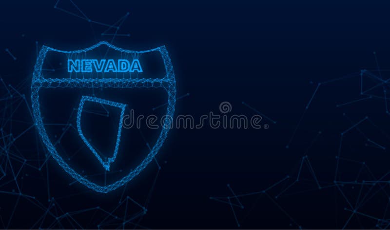 Nevada State Map Outline Plexus Icon. Vector Illustration Stock Vector ...