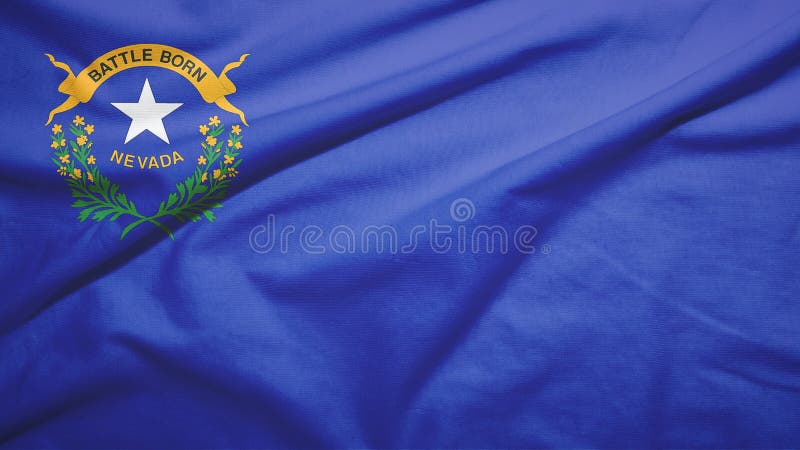 Nevada State of United States Flag Stock Photo - Image of closeup ...