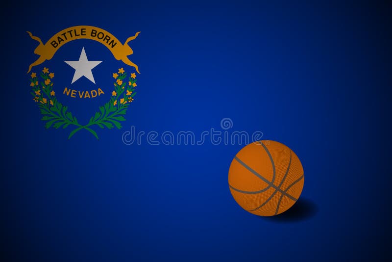 Nevada US Flag with Basketball Ball, Vector Stock Vector - Illustration ...