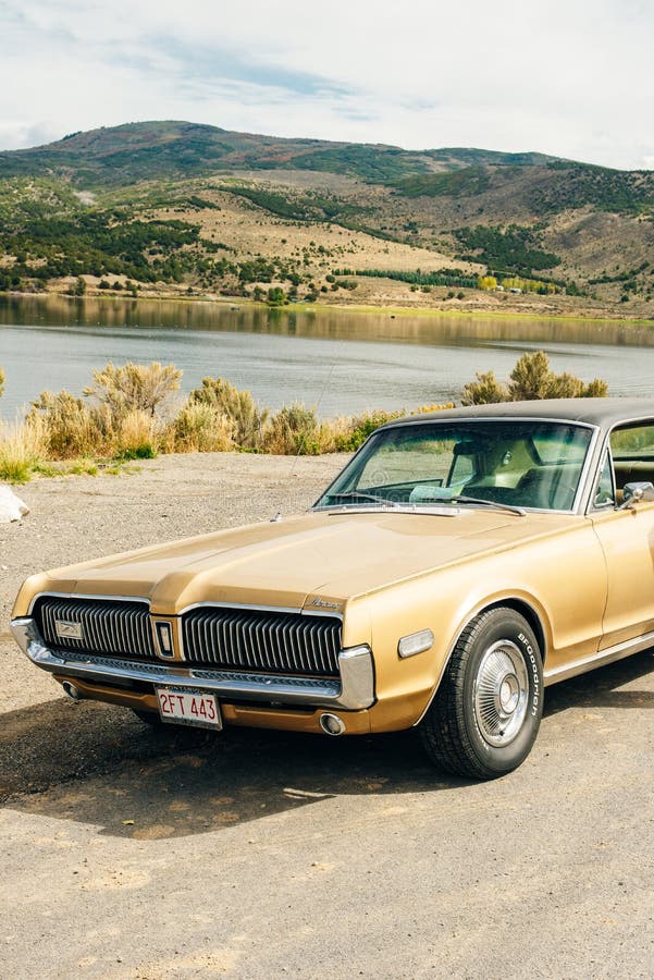Nevada, USA - September 2019 Cougar Mercury Old Retro Car Editorial ...