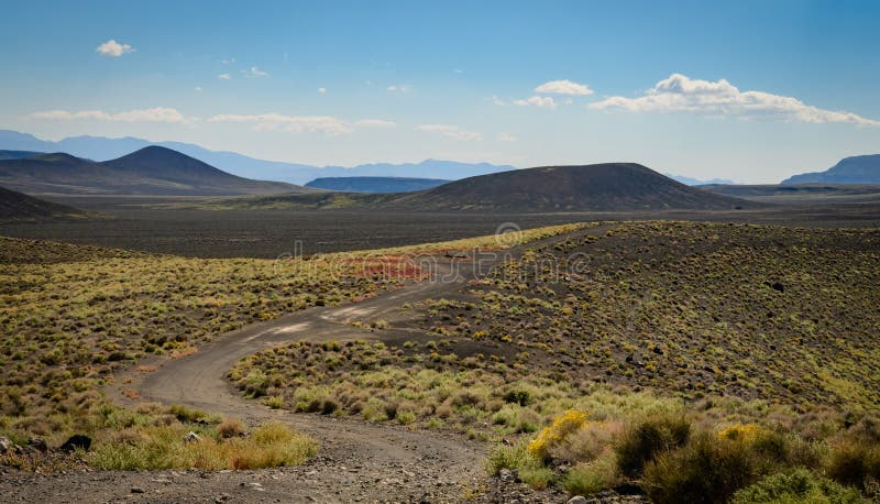 Nevada Volcanic Lunar Crater Monument Stock Image - Image of geology ...