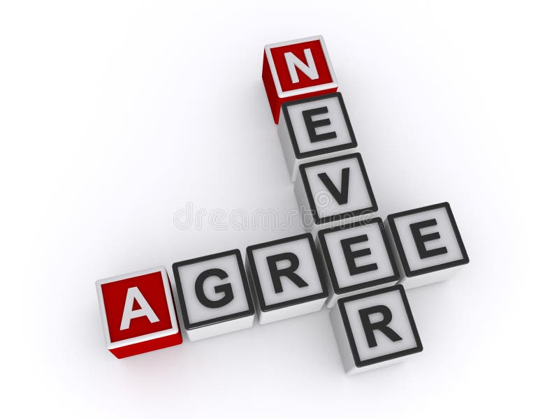 Never Word. Hand Drawn Lettering. Black Color. Vector Illustration ...