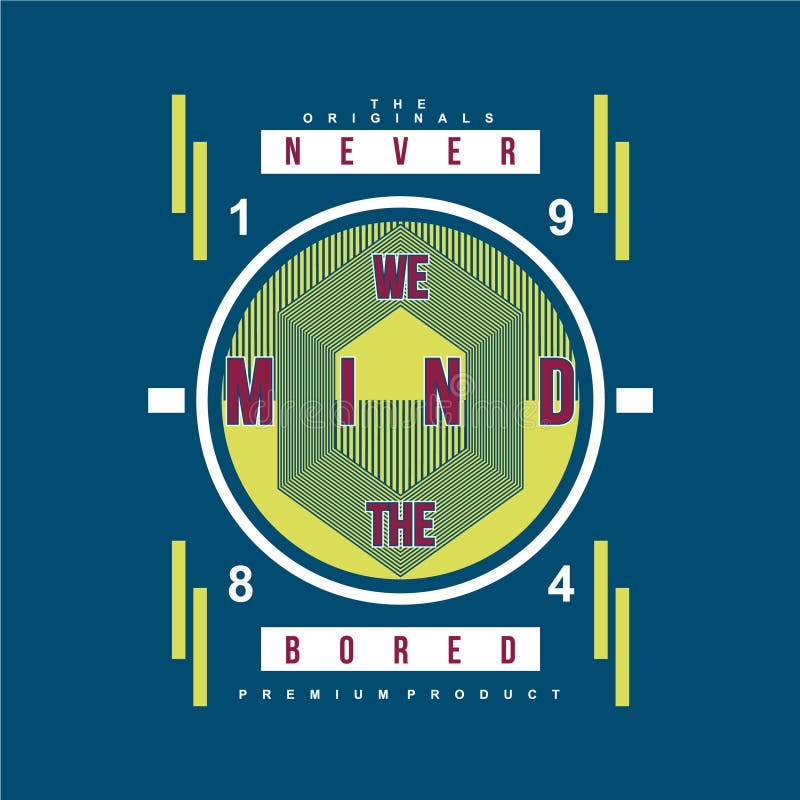 Never Bored Text Frame Text Frame Striped Graphic T Shirt Typography ...