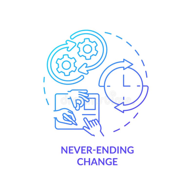 Never Ending Change Concept Icon Stock Vector - Illustration of concept ...