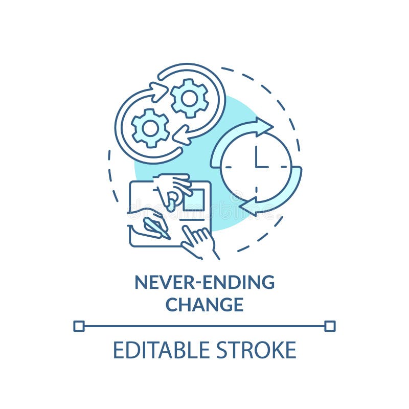 Never Ending Change Concept Icon Stock Vector - Illustration of concept ...