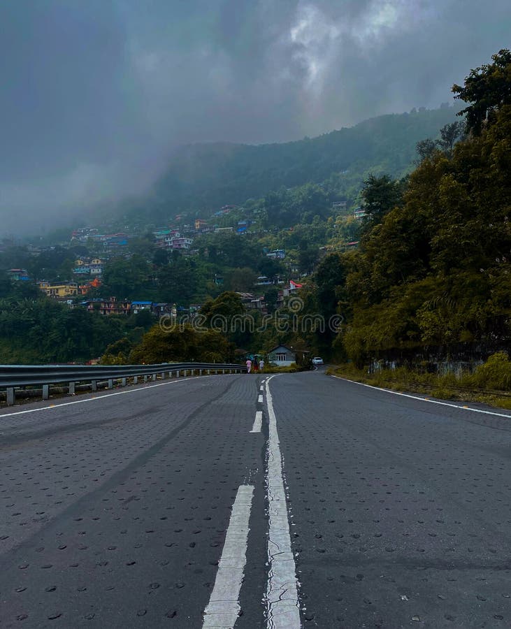 The never ending roads. stock photo. Image of road, sikkim - 258517954
