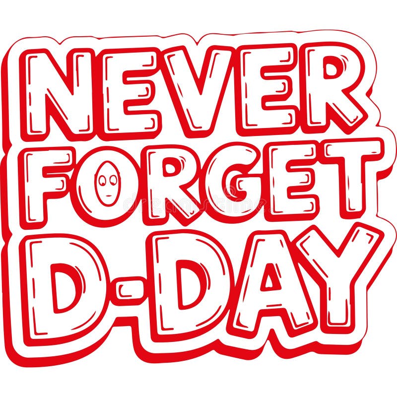Never Forget D-Day Remembrance Day Stock Vector - Illustration of ...