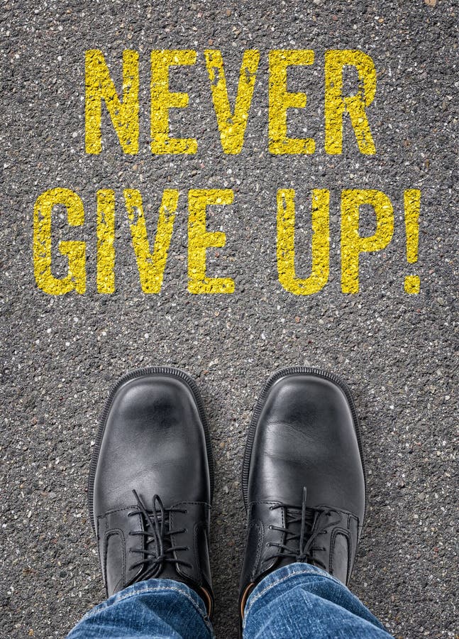 Never give up stock image. Image of convince, concept - 49618651