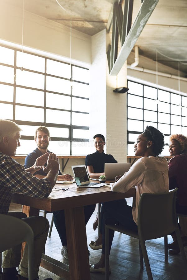 Never Stop Innovating. a Group of Colleagues Having an Office Meeting ...