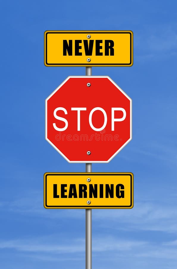 Never stop learning stock illustration. Illustration of learning - 40511113