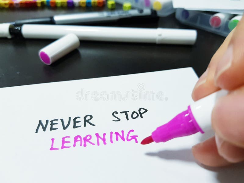 Never Stop Learning To Be Successful Concept. Enrichment, Upskilling ...