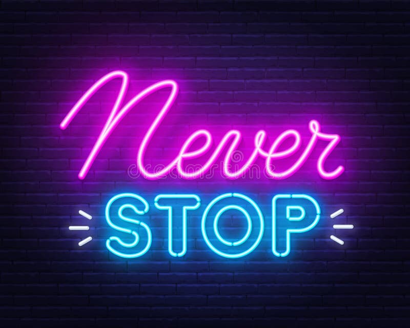 Stop Neon Text Vector. Danger Neon Sign, Design Template, Modern Trend ...