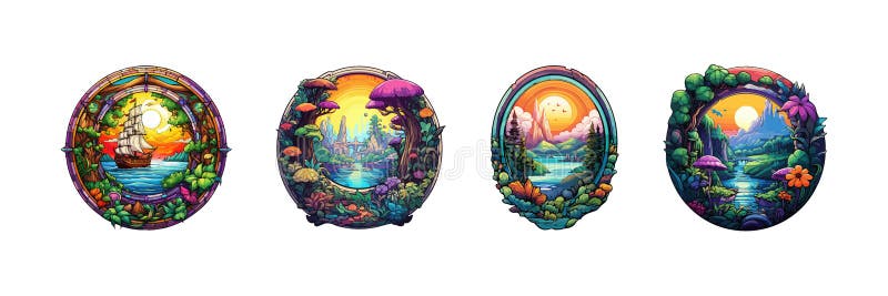 Neverland Window Sticker. Vector Illustration Design Stock Illustration ...