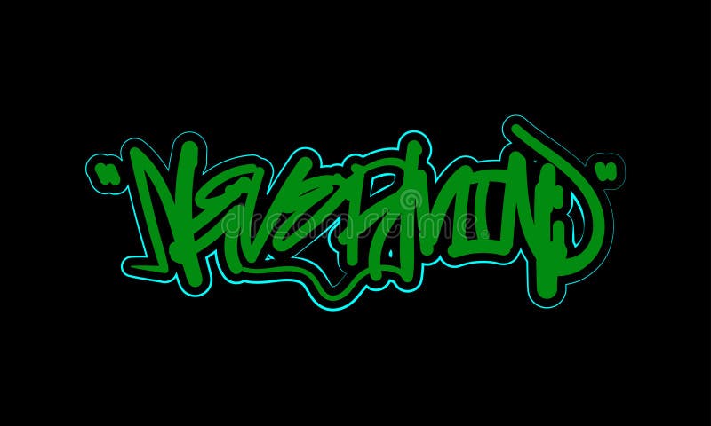 NEVERMIND Word Street Art Graffiti Tagging Vector Stock Vector ...