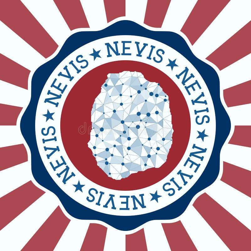 Nevis Badge. stock vector. Illustration of internet - 218930255