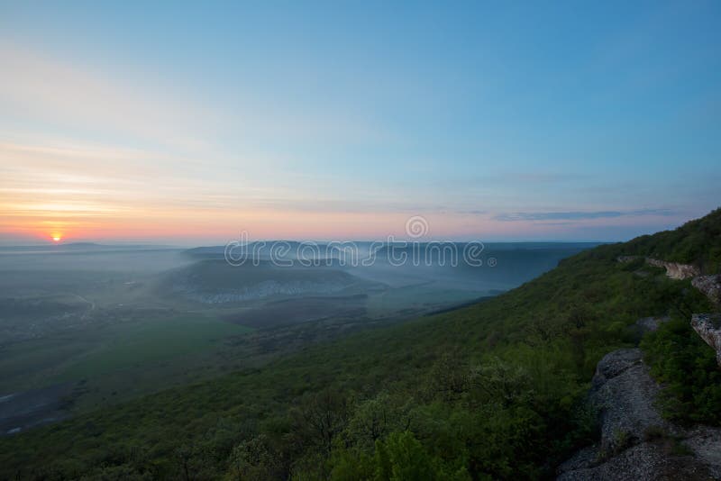 Nevsha stock photo. Image of mist, valley, village, morning - 50302400