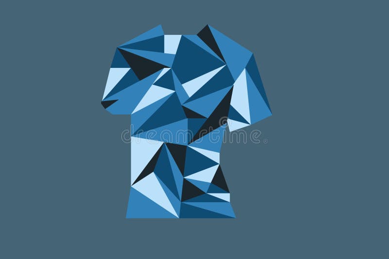 Low Poly T-shirt Illustration. Mens T-Shirt Stock Vector - Illustration ...