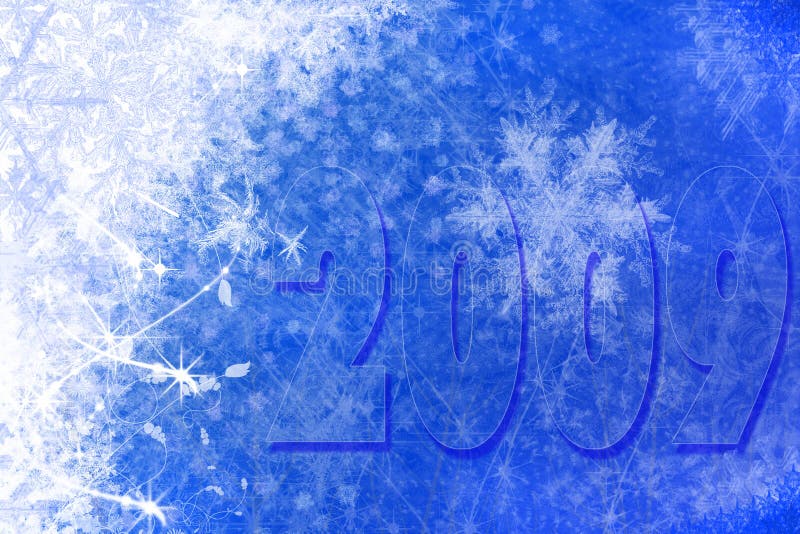 New 2009 year stock illustration. Illustration of blue - 7526161