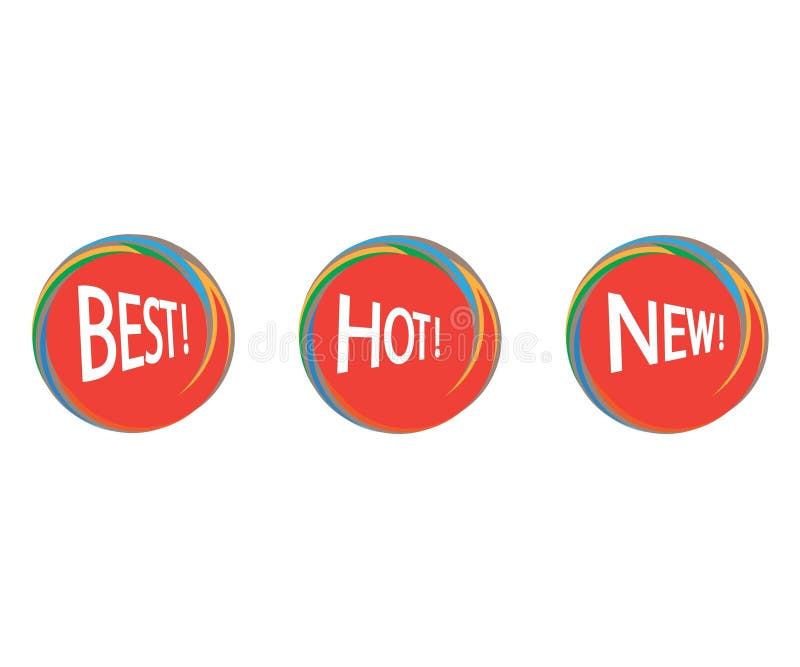 Hot , Best , New , Vector Flaming Labels Stickers Banners Symbols ...