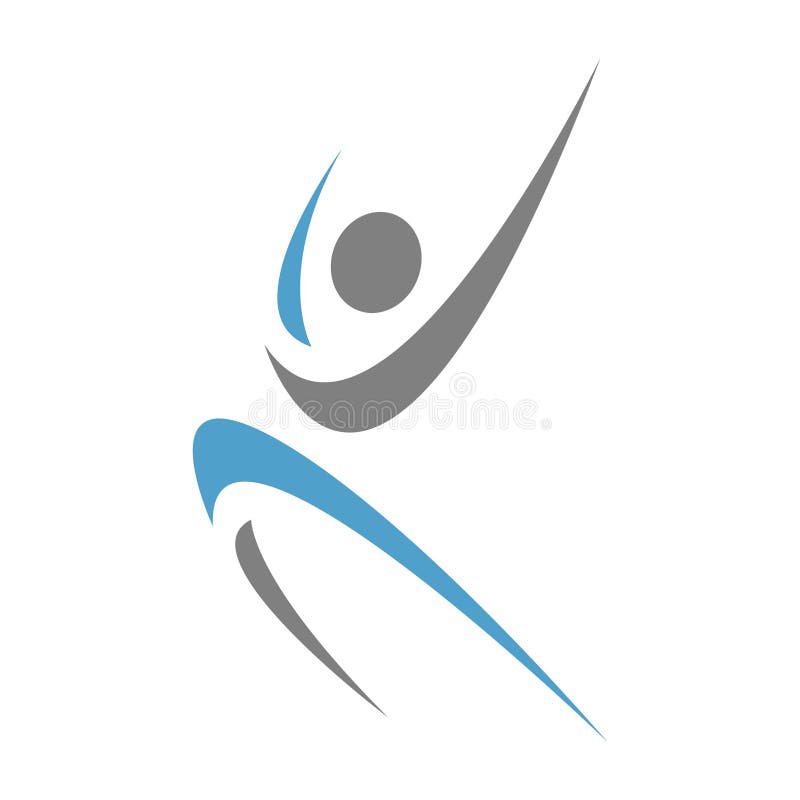 Abstract Active Body Dancing Logo Design Vector Icon Illustration Stock ...