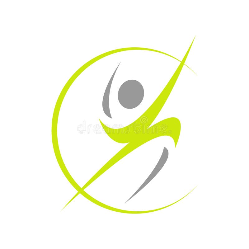 Abstract Active Body Dancing Logo Design Vector Icon Illustration Stock ...