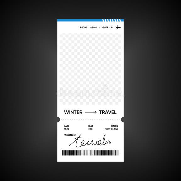 Airline Ticket Layout Design - Ticket Design Stock Vector ...