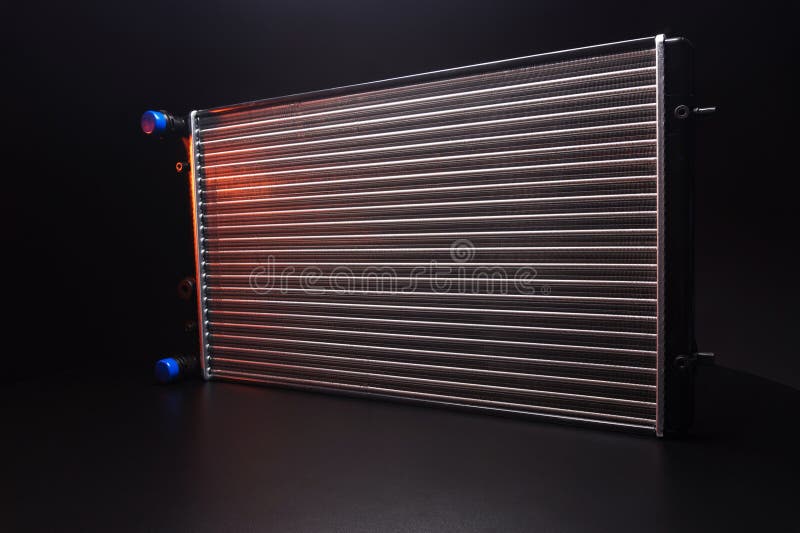 A New Aluminum Radiator for Cooling Stock Photo - Image of business ...