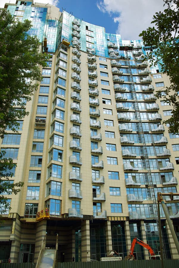 Modern Multi-apartments Building Construction Stock Photo - Image of ...