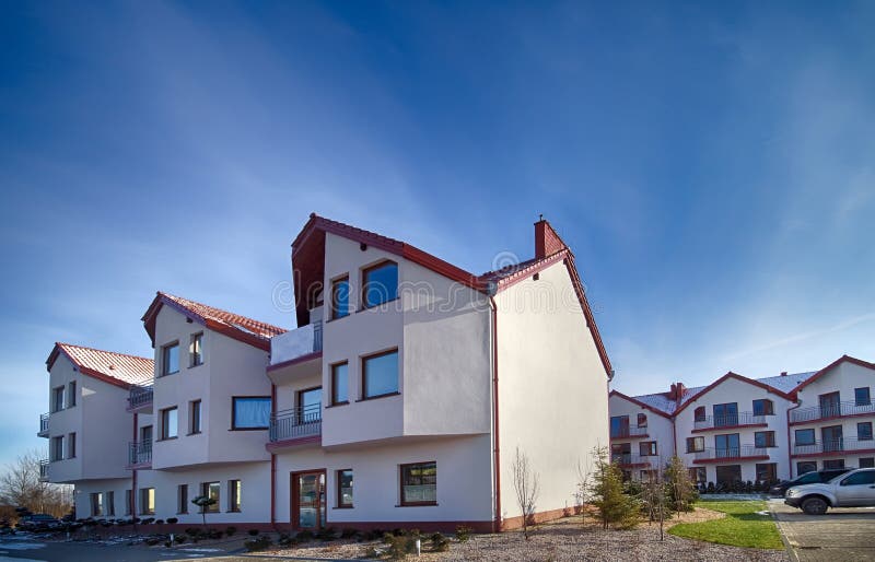 New apartments buildings stock image. Image of lawn, spring - 29894659