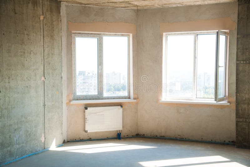 New apartment, empty room stock image. Image of home - 176991193