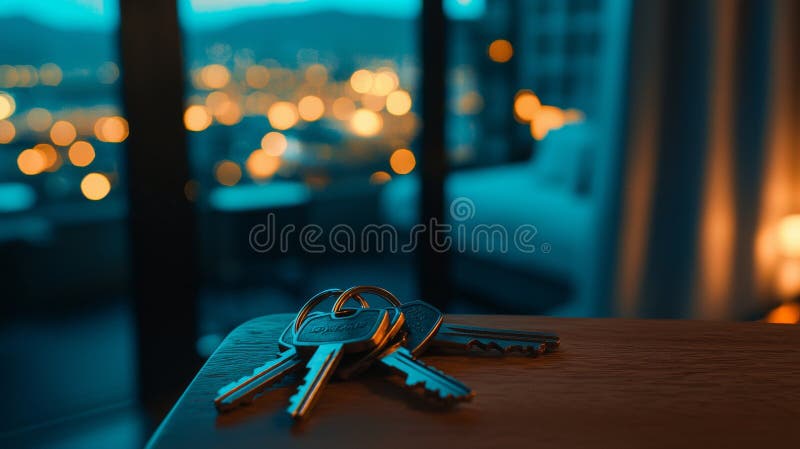 A New Apartment or Hotel Room with Keys on the Table, Symbolizing a ...