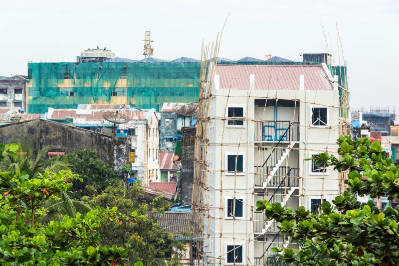 New Apartments Under Construction in Yangon 1 Editorial Stock Image ...