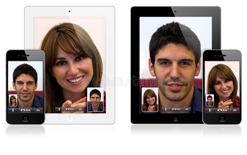New Apple IPad 2 and IPhone 4 Video Calling Editorial Stock Image ...