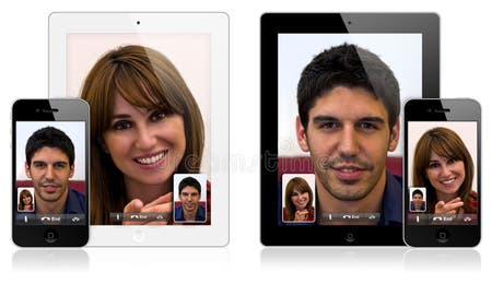 New Apple IPad 2 and IPhone 4 Video Calling Editorial Stock Image ...