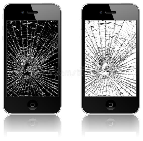 New Apple iPhone 4 broken editorial photo. Image of glass - 14737136