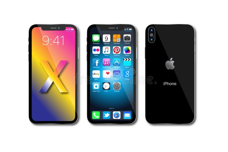 New Apple iPhone X 10 editorial stock photo. Illustration of camera ...