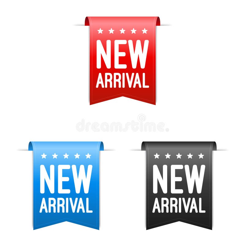 New Arrival Shopping Labels Stock Vector - Illustration of design ...