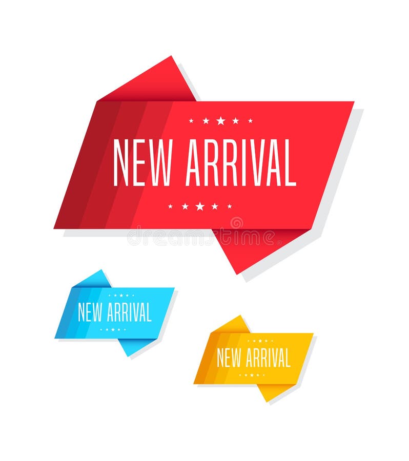 New Arrival Shopping Tags stock illustration. Illustration of label ...