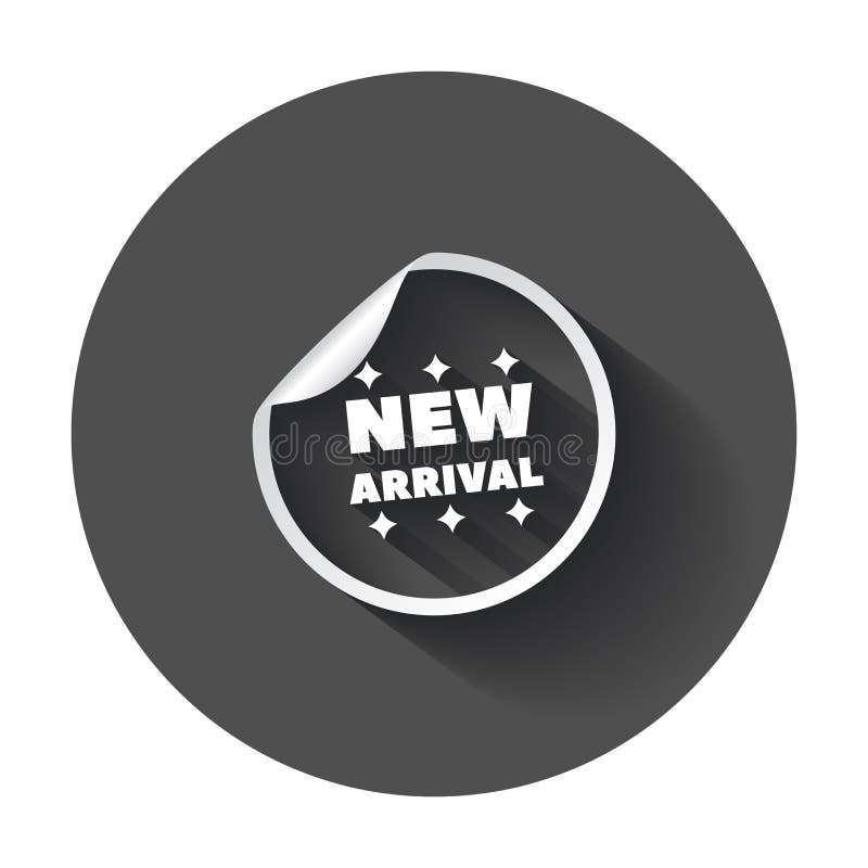 New arrival stickers. stock vector. Illustration of message - 92604589