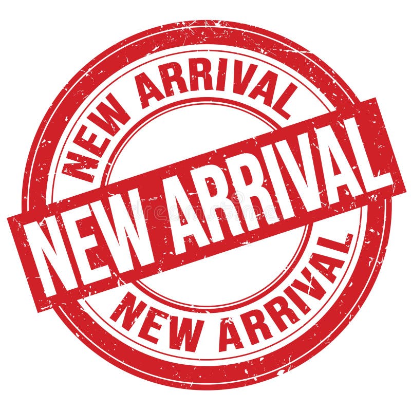 NEW ARRIVAL Text Written on Red Round Stamp Sign Stock Illustration ...