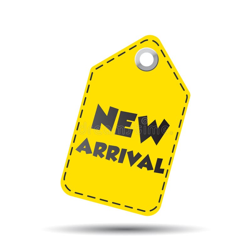 New Arrival Yellow Hang Tag. Vector Illustration Stock Vector ...