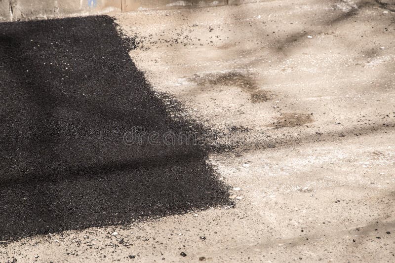 New asphalt patch stock image. Image of laid, asphalting - 313008037
